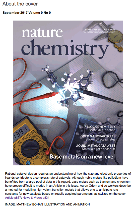 Nature Chemistry Cover Art - Bohan Art