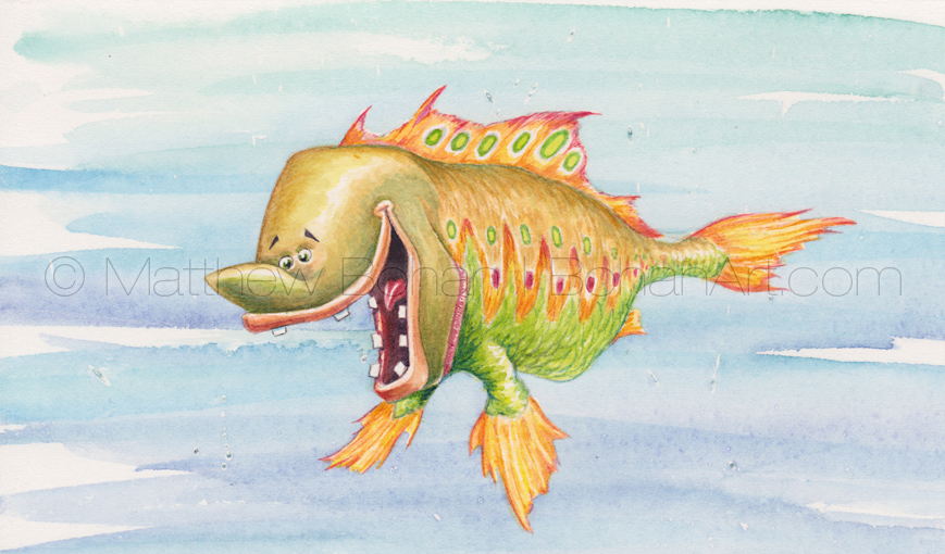 Crazy Fish Drawings Crazy Fish Caricatures: Eight Transparent
